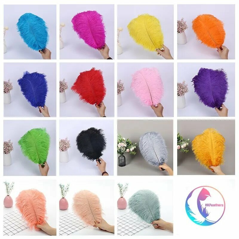 Перья страуса(25-30cm), золотой,7 шт.