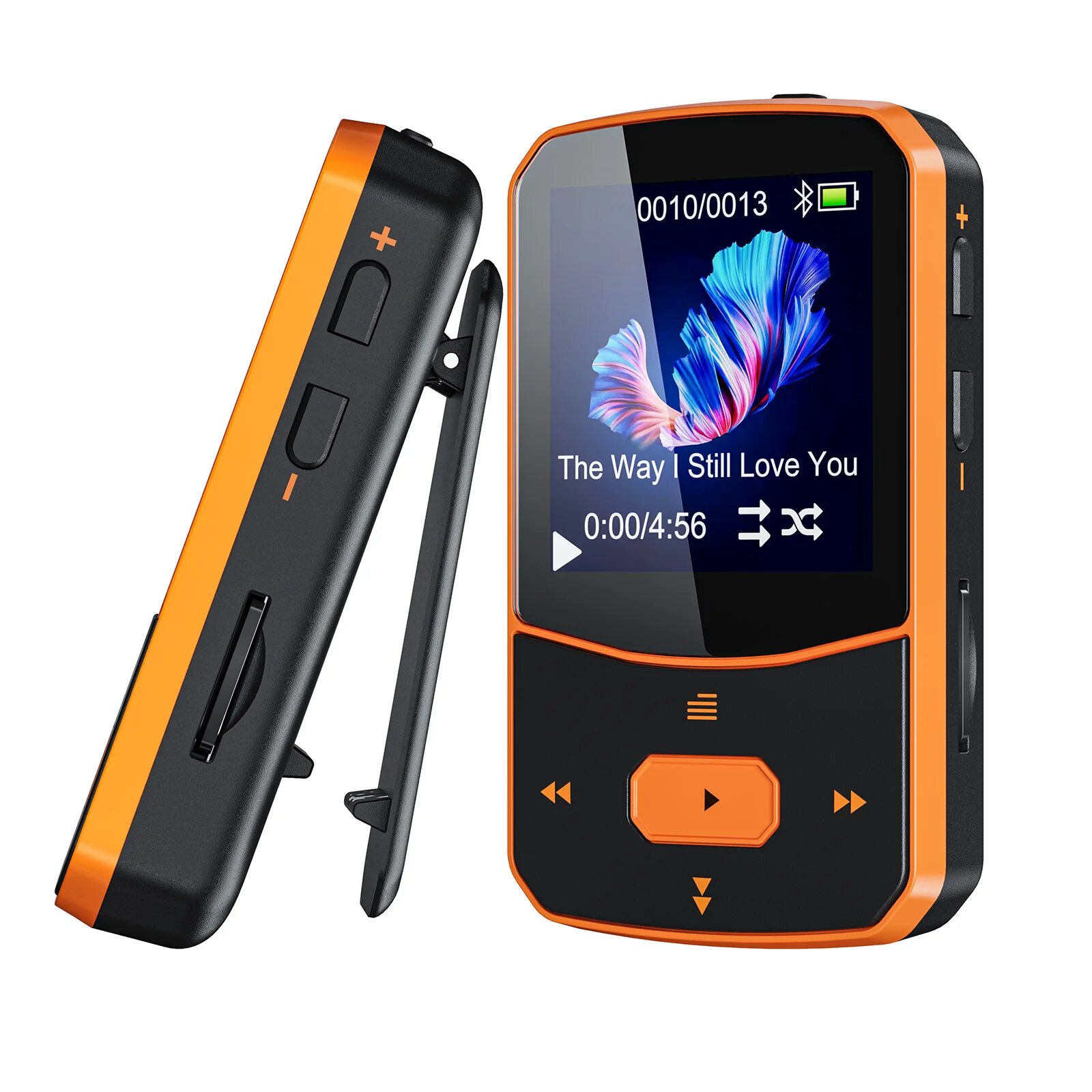 RUIZU X52 оранжевый спортивный MP3-плеер Bluetooth, Orange-Blutooth, 64 ГБ
