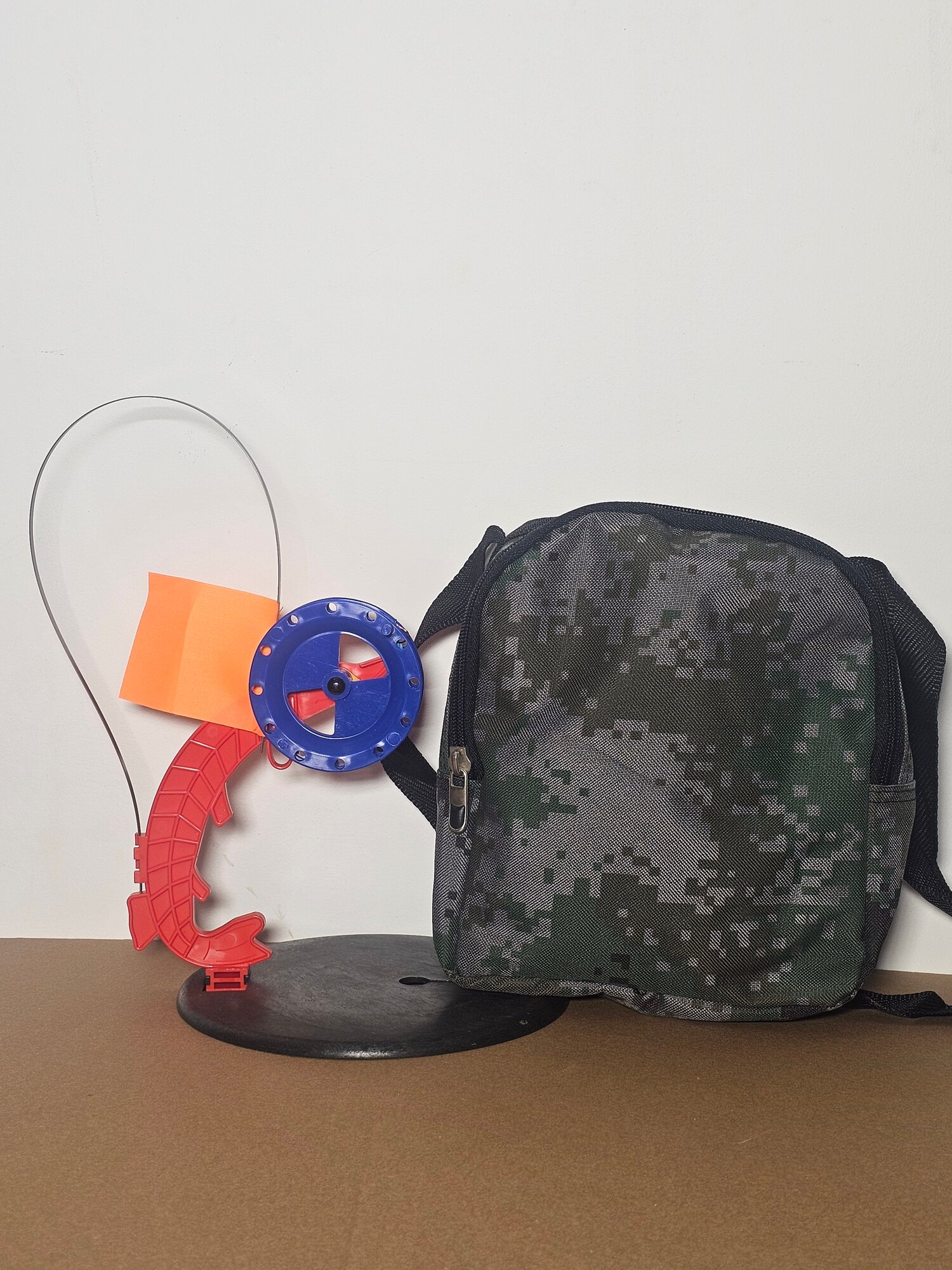 Жерлицы зимние щука оснащенные 5 шт в сумке леска 0.40 длинна 10 метров, цвет красный