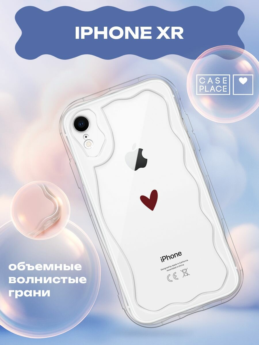 Чехол на Apple iPhone XR / Айфон XR с принтом "Маленькое красное сердечко"