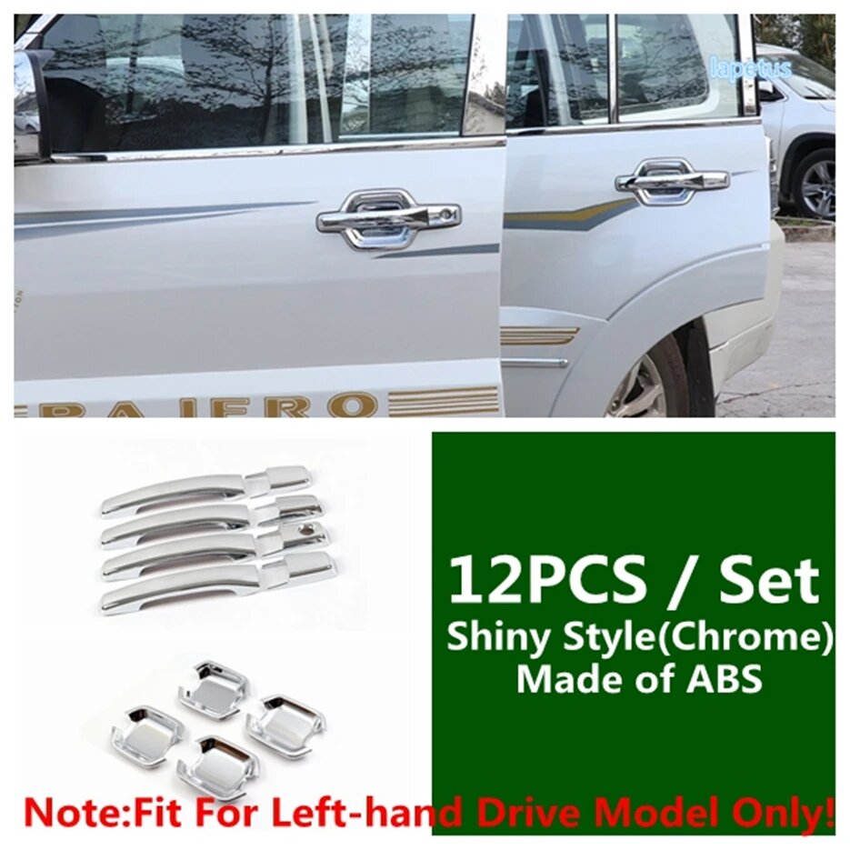 Накладка на внешние ручки двери для Mitsubishi Pajero V97 V93 V80 Montero Limited 2009-2021 хромированная дверная чаша, карбоновая наклейка на автомобиль Model C