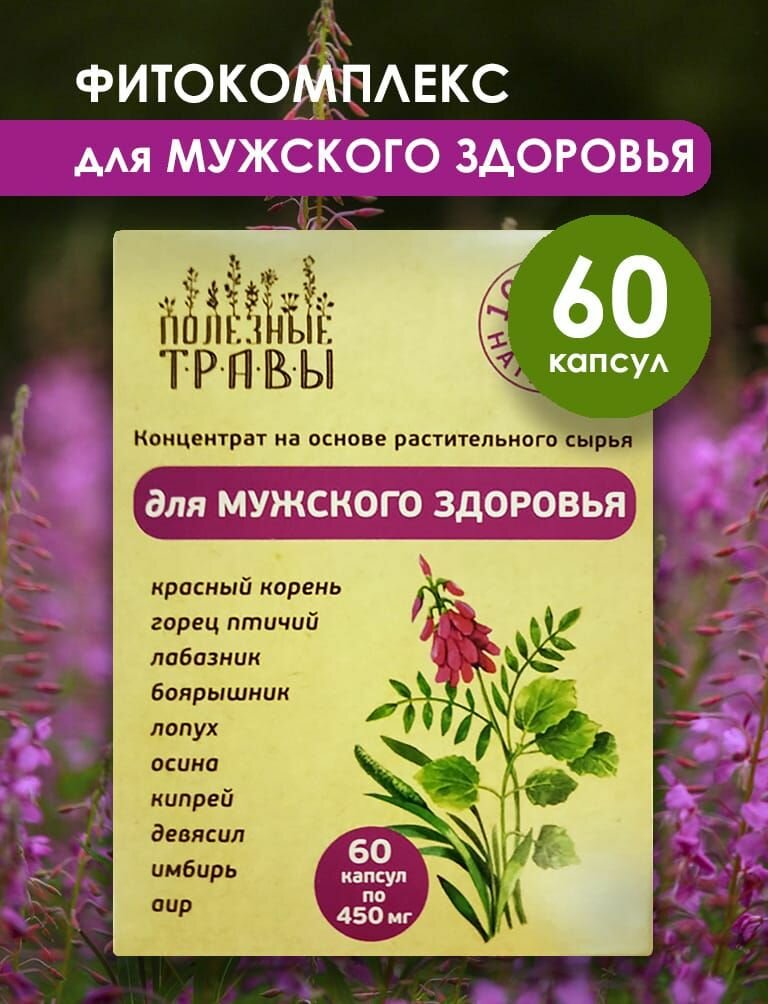 Фитокомплекс для мужского здоровья, 60 капсул Пчела и человек