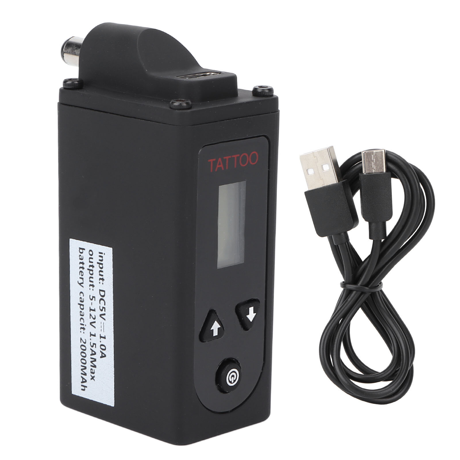 Беспроводной блок питания для тату-машинки с ЖК-дисплеем 8 В, 10 часов работы, регулируемый стабилизатор напряжения 5,5 мм постоянного тока