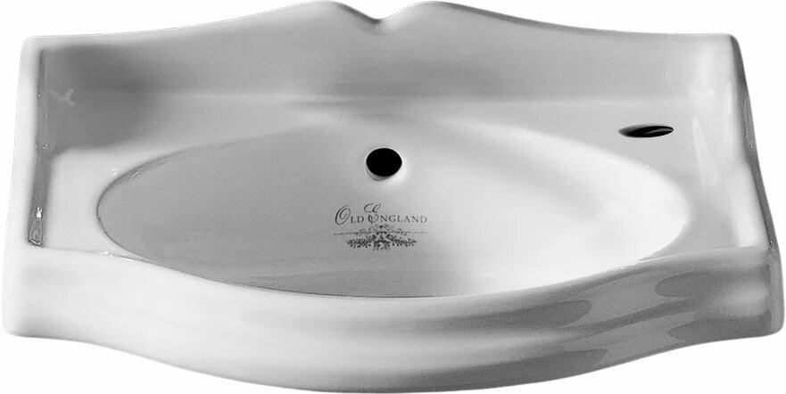 Раковина маленькая в туалет Simas Arcade AR035bi*1dx 38 мини, подвесная, белая, со встроенным сливом-переливом, раковина для ванной фарфоровая, полукруглая, ретро