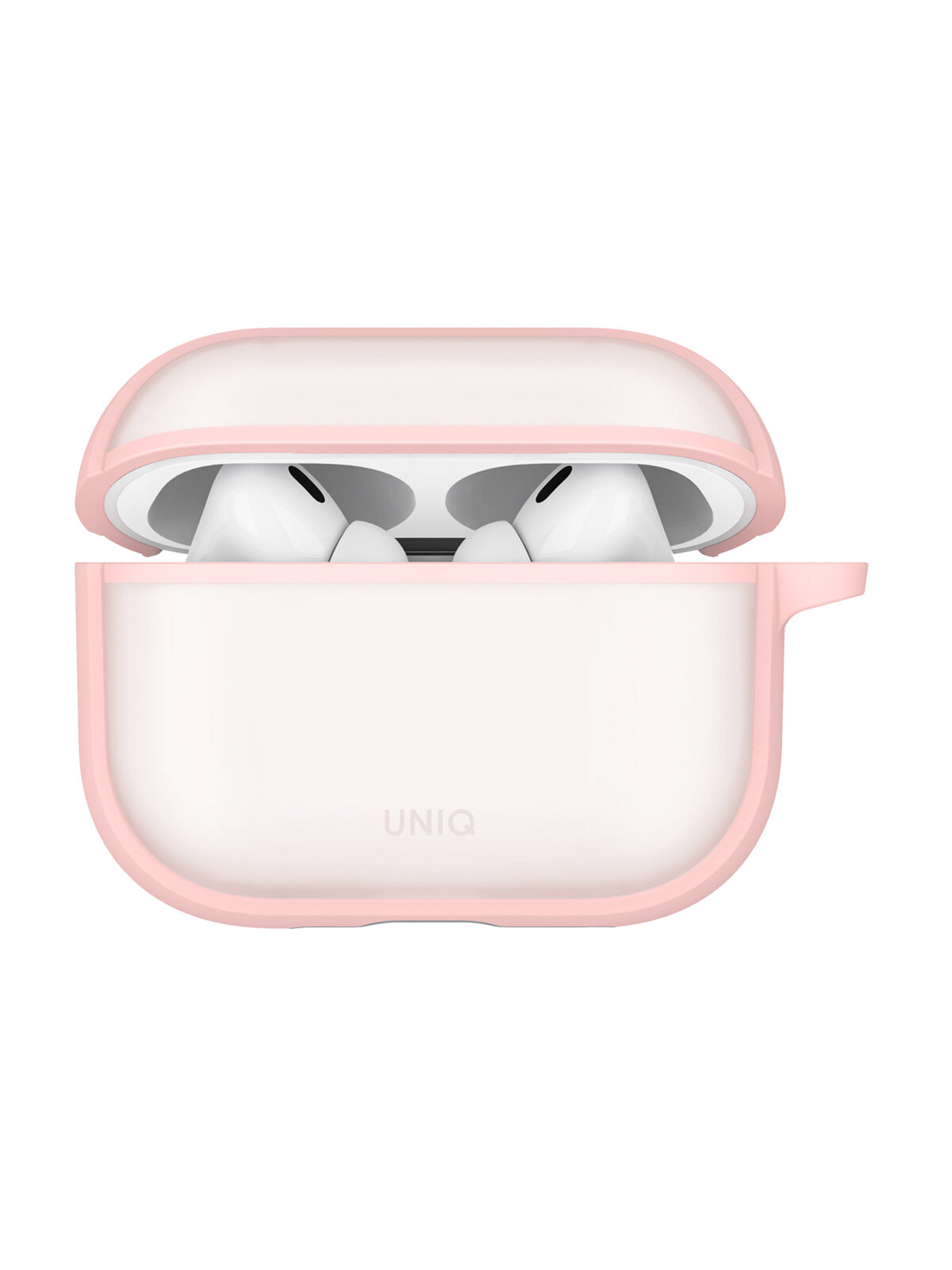 Чехол Uniq для Airpods Pro 3, Veren с защитой Shockproof, с покрытием soft touch, с карабином, розовый