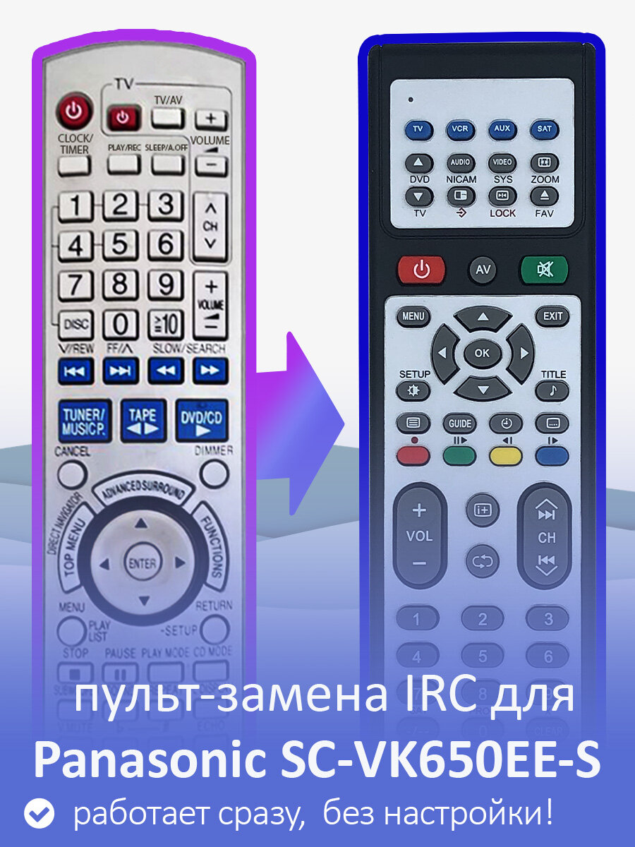 Пульт-замена для Panasonic SC-VK650EE-S