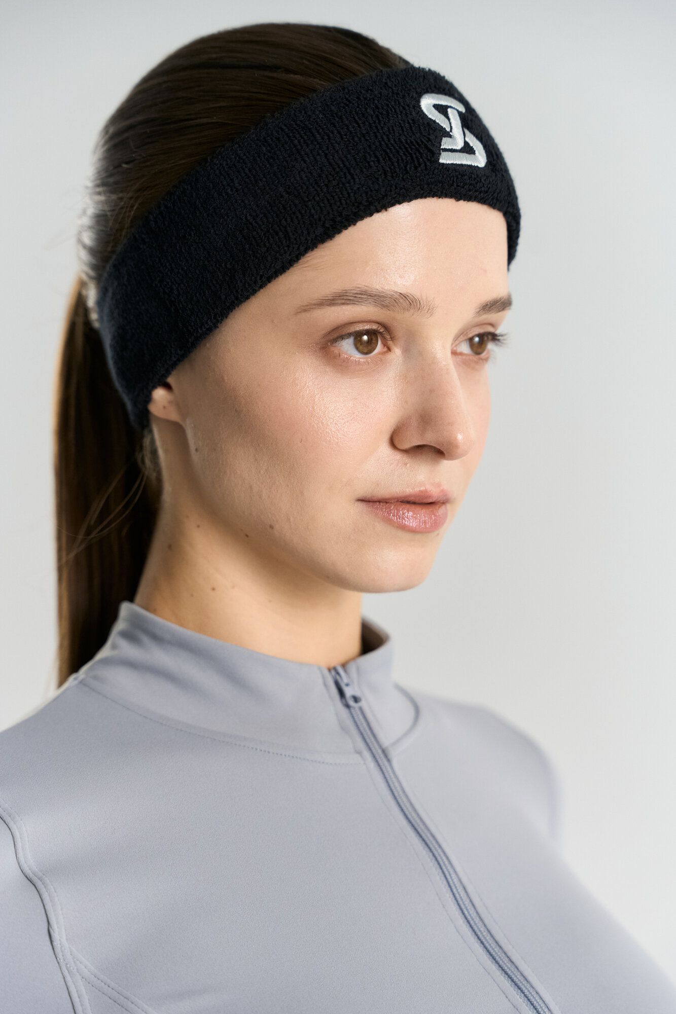 Повязка на голову JUSTSPORT, универсальная, эластичная, хлопок, нейлон