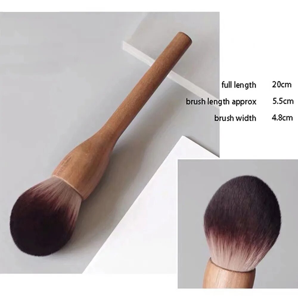 Новые кисти для макияжа с деревянной ручкой в стиле ретро, супермягкий орех, рассыпчатая пудра, румяна, тональная основа, контурная кисть, косметические инструменты для макияжа