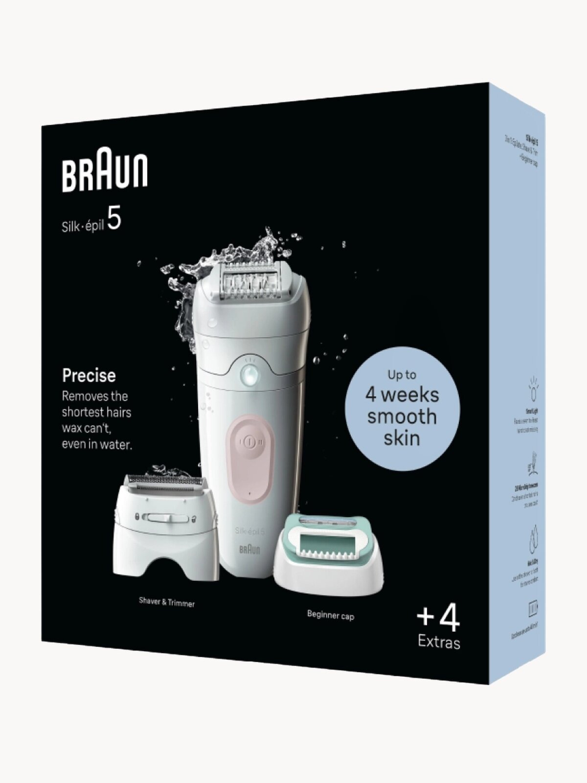 Эпилятор Braun Silk-epil 5 5-050, сухая/влажная эпиляция, подсветка SmartLight