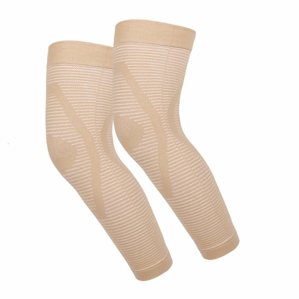 Осенние и зимние теплые наколенники для ног с длинными трубками-цвет кожи-L/XL