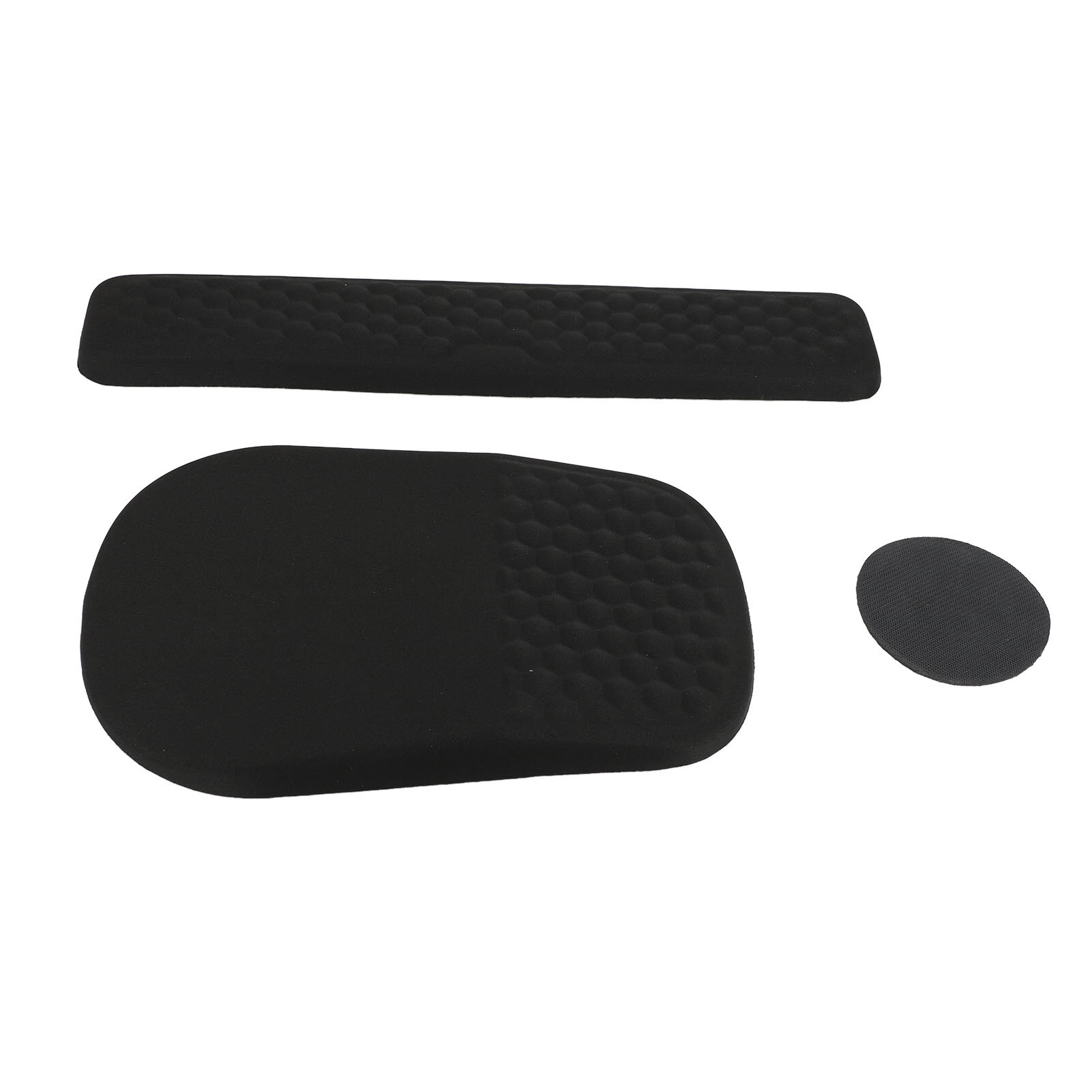 Ergonomic Mouse Pad with Wrist Support Memory Foam Anti Slip Keyboard Rest Coaster for Easy Typing Gaming Computer Laptop Office Home Black