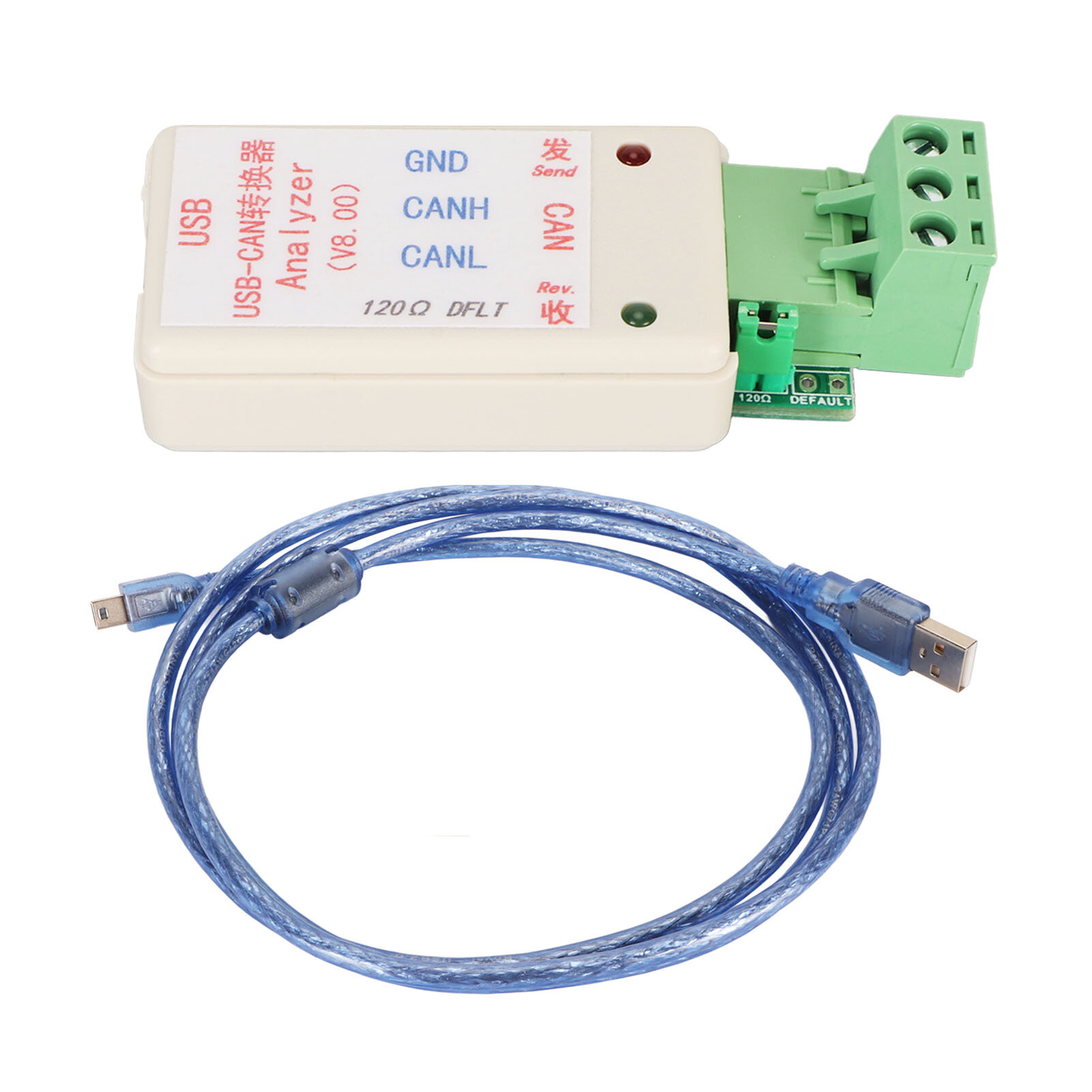 USB -TO CAN Analyzer Adapter PVC Высокая эффективность преобразования 232 для преобразователя CAN с USB -кабелем