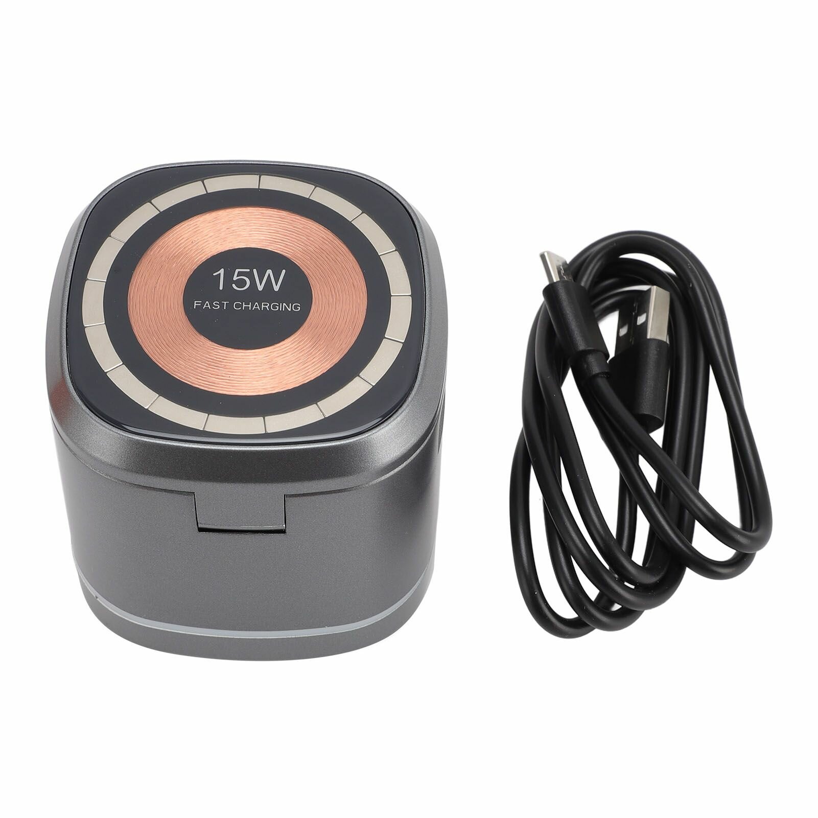 Беспроводное магнитное зарядное устройство мощностью 15 Вт для быстрой зарядки телефона, часов, наушников, совместимое с адаптером питания 9 В 2 А 12 В 2 А