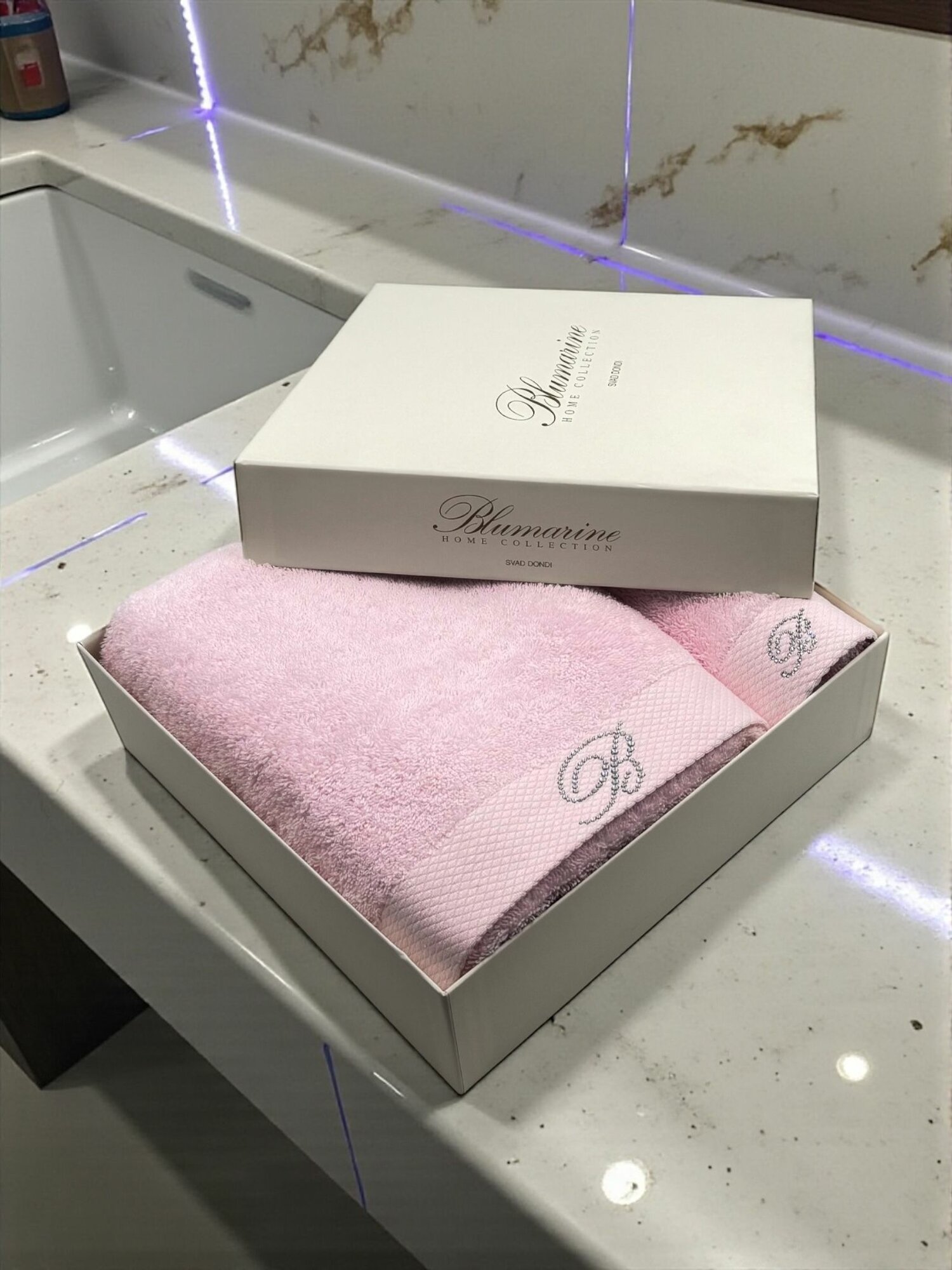 Blumarine home collection Benessere 1+1 сет полотенец в подарочной коробке