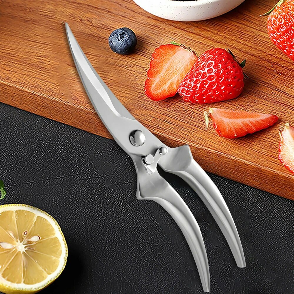 Профессиональные кухонные ножницы из нержавеющей стали Kitchen Scissors-25.3.31 Scissors-Silvery