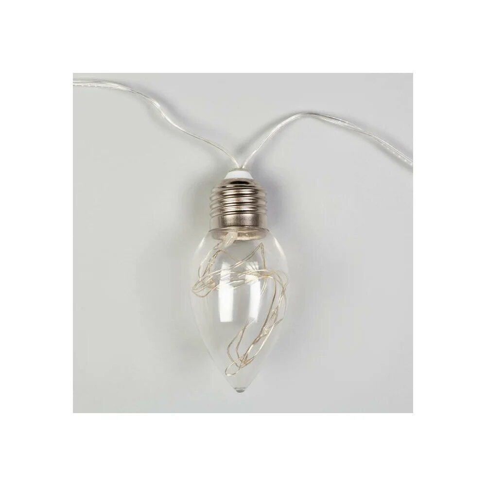 Нить Luazon ROSA 3 м, с насадками Лампочки капля 8 см, IP20, Н. С. LED-80-12V, 8 режимов, мульти — фото 1