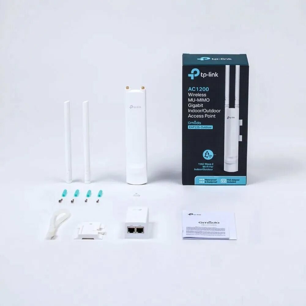 Tp-Link Omada EAP225-Outdoor, открытая и закрытая среда Wi-Fi доступная точка - 1200 Мбит/с - Omada Mesh и MU-MIMO технология