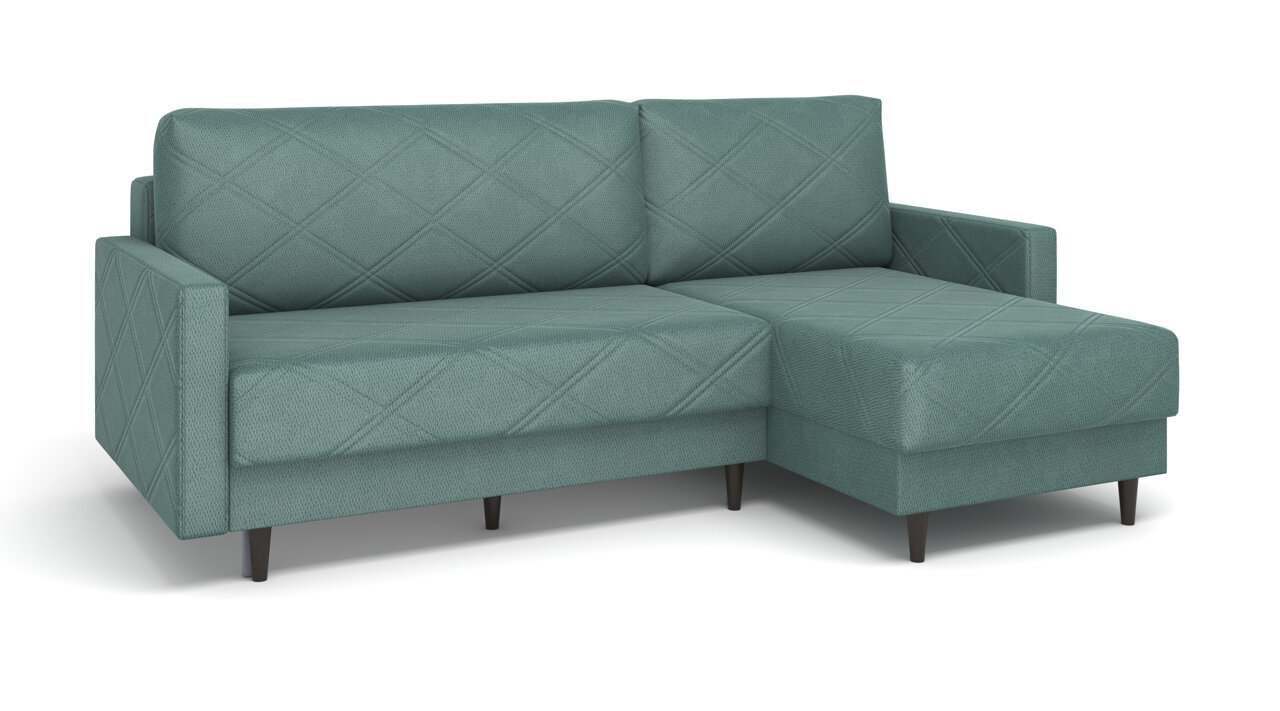 Угловой диван Лондон (ЛЦ) Like emerald