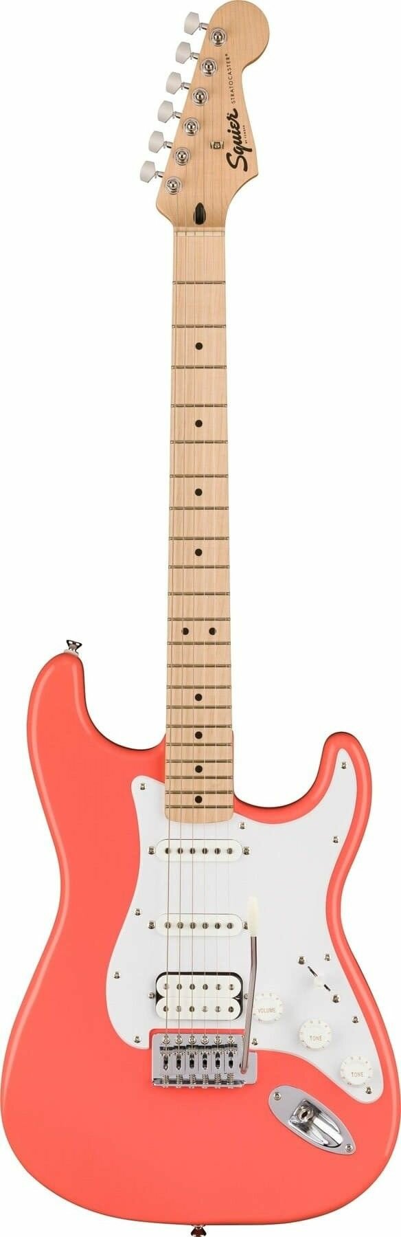 FENDER SQUIER SONIC STRAT HSS MN Tahitian Coral электрогитара, цвет коралловый