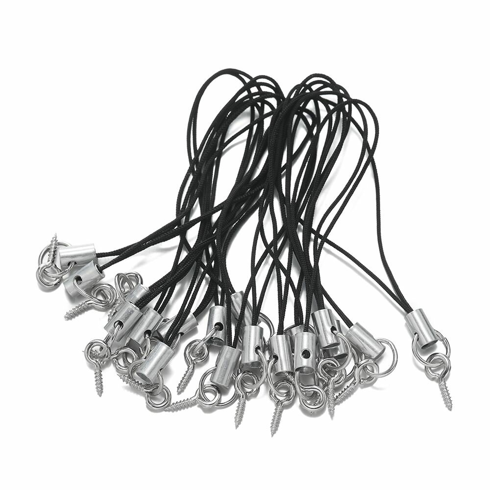 Фурнитура для брелков, 20 шт, кольцо и винтовой штифт, черная металлическая фурнитура для ключей, подвесок и брелоков своими руками