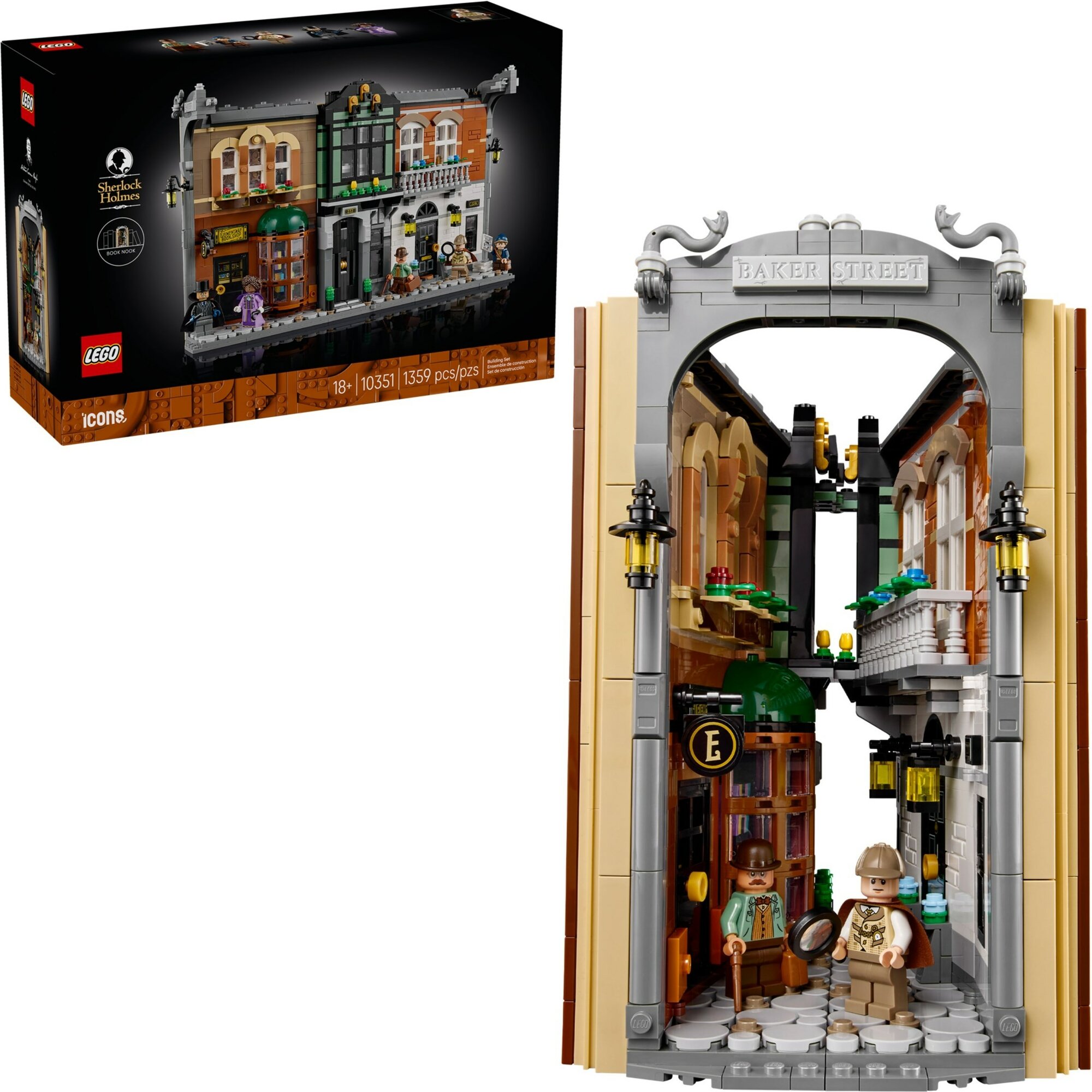 Конструктор LEGO Icons 10351 Sherlock Holmes: Book Nook Шерлок Холмс: Книжный уголок