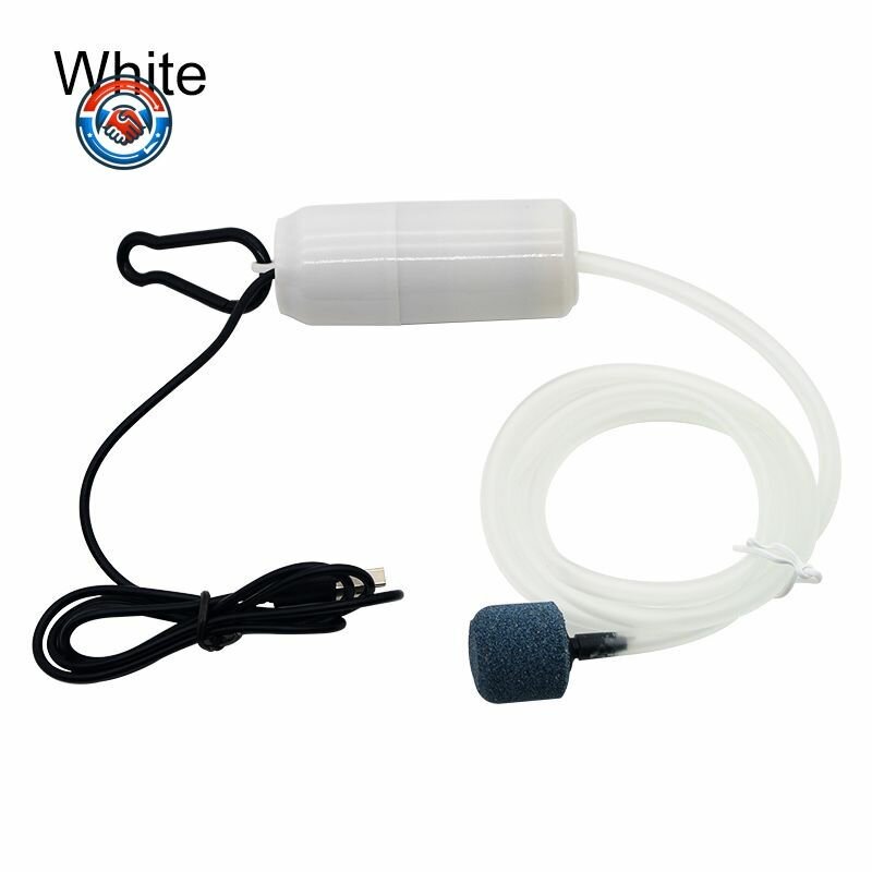 Компрессор для аквариума USB, тихий мини-насос для насыщения кислородом, подходит для рыбок, рыбалки и транспортировки морепродуктов, работает от powerbank, розетки и авто, компактный и портативный