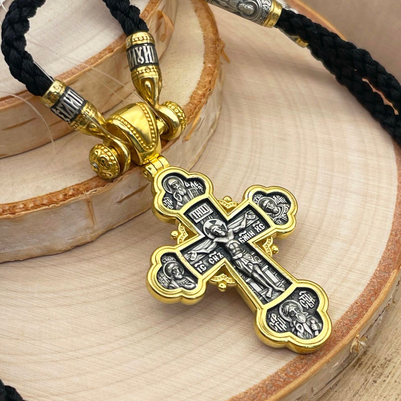 Комплект украшений, серебро, 925 проба, оксидирование, золочение, чернение