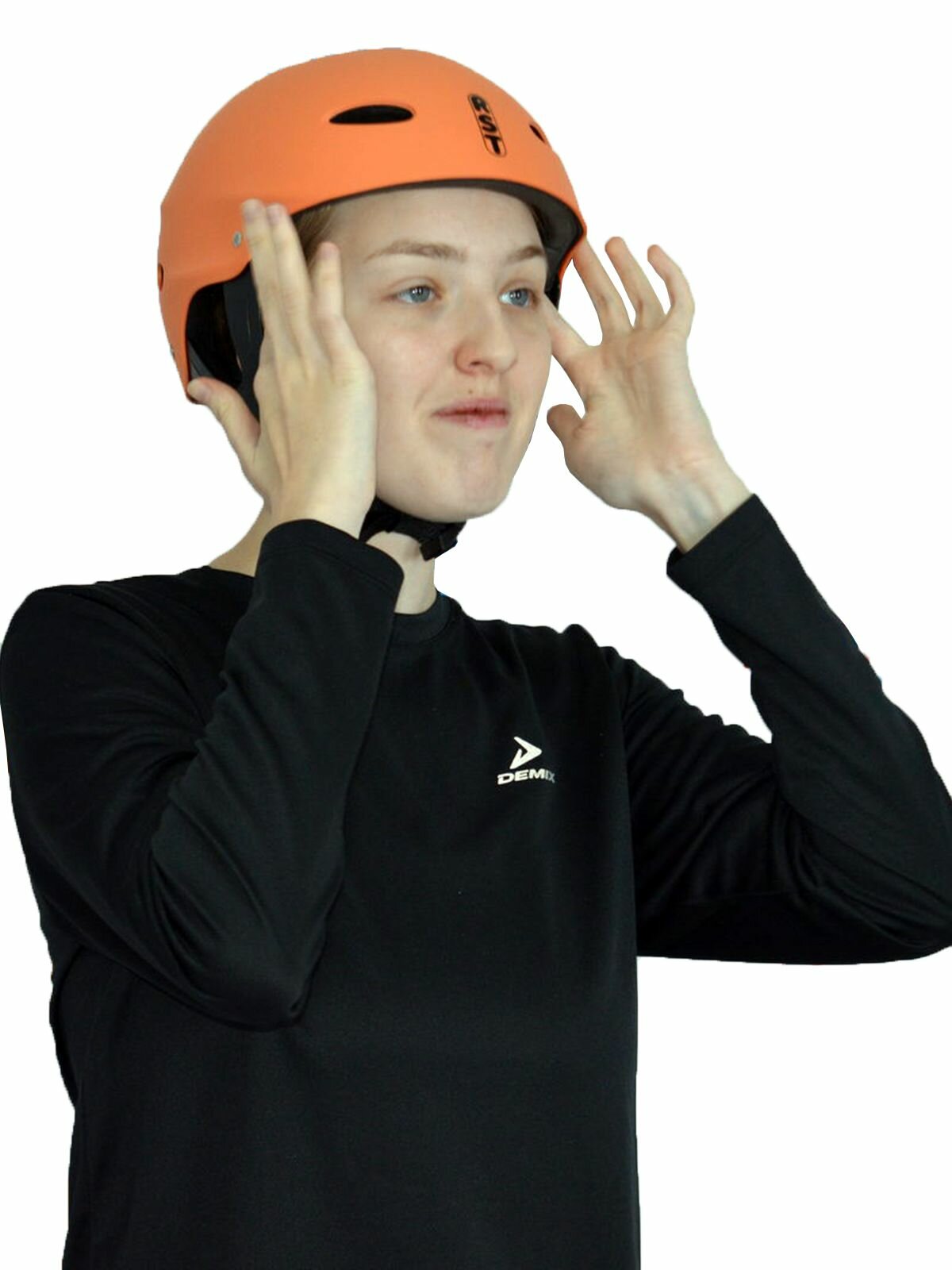 Шлем (каска) для каякинга, водного туризма RST "Райдер", Оранжевый, L