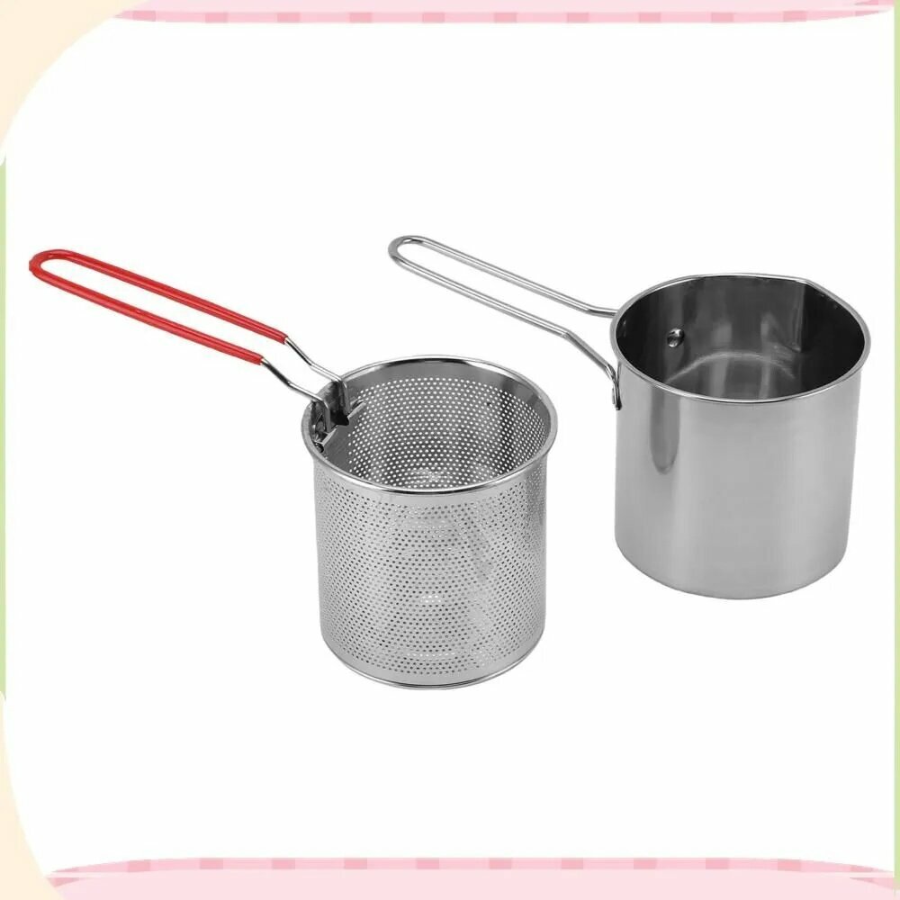 Кастрюля, Натуральные материалы，Многофункциональная фритюрница из нержавеющей стали Компактная бытовая фритюрница