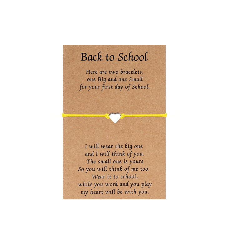 Браслет для гадания, YM Плетеный Сердце Окончание учебы Карта Пара