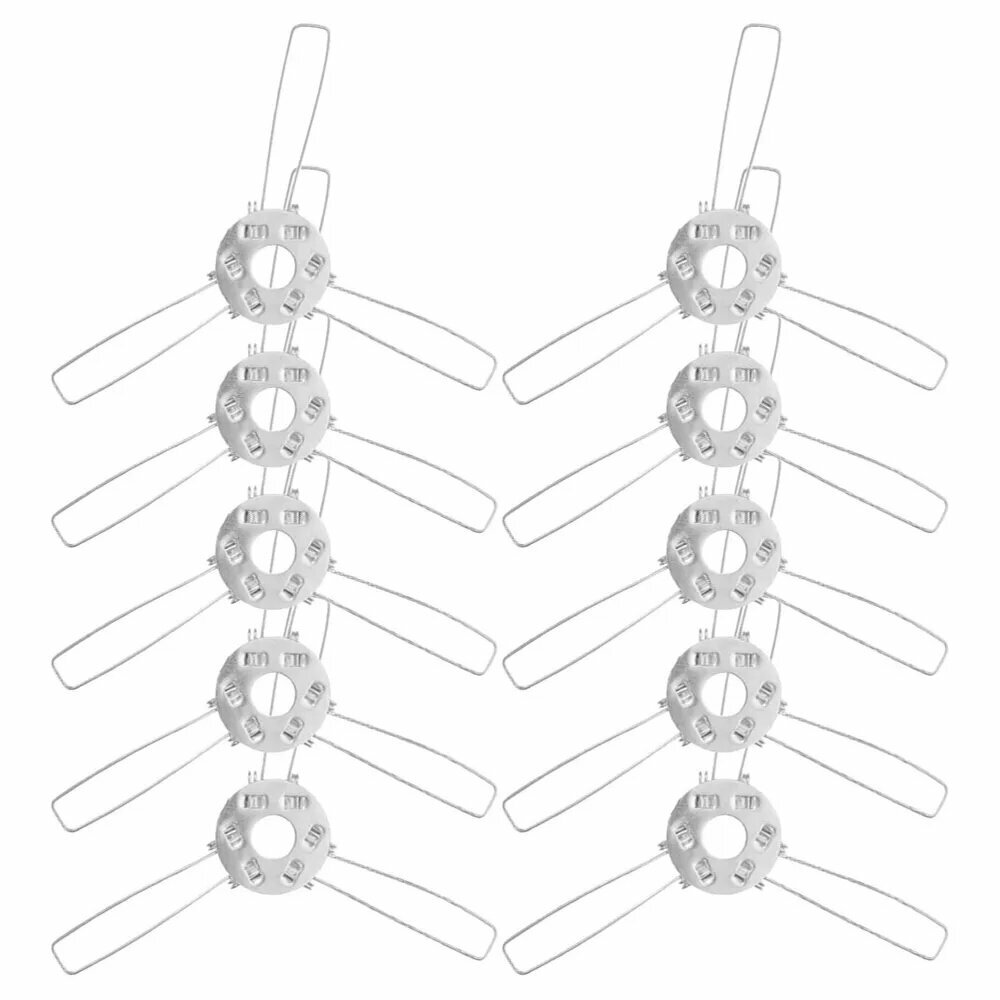 Фиксирующая Клипса Для Ламп, Прочный Каркас, Серебряный, 12.00X12.00X0.50 См, 10Пакетов