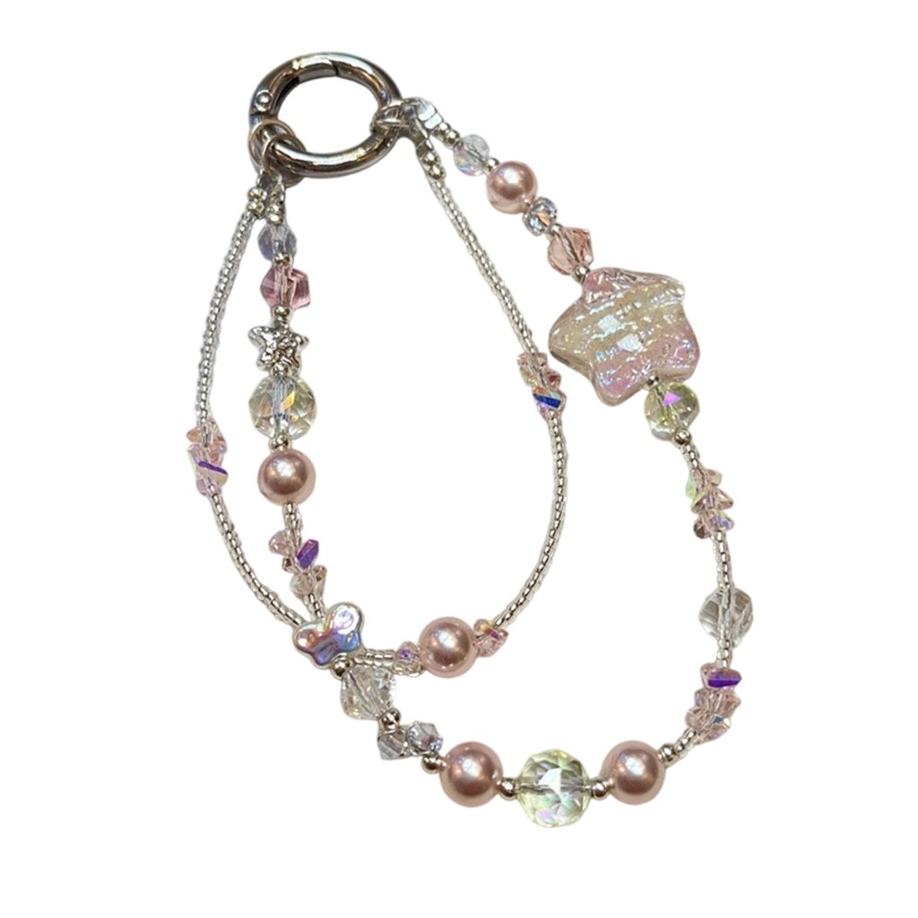 Women Girls Cellphone Pendant Mobilephone Hanging Cord Elegant Plastic Beaded Telephone Strap Jewelry Fashion Accessory