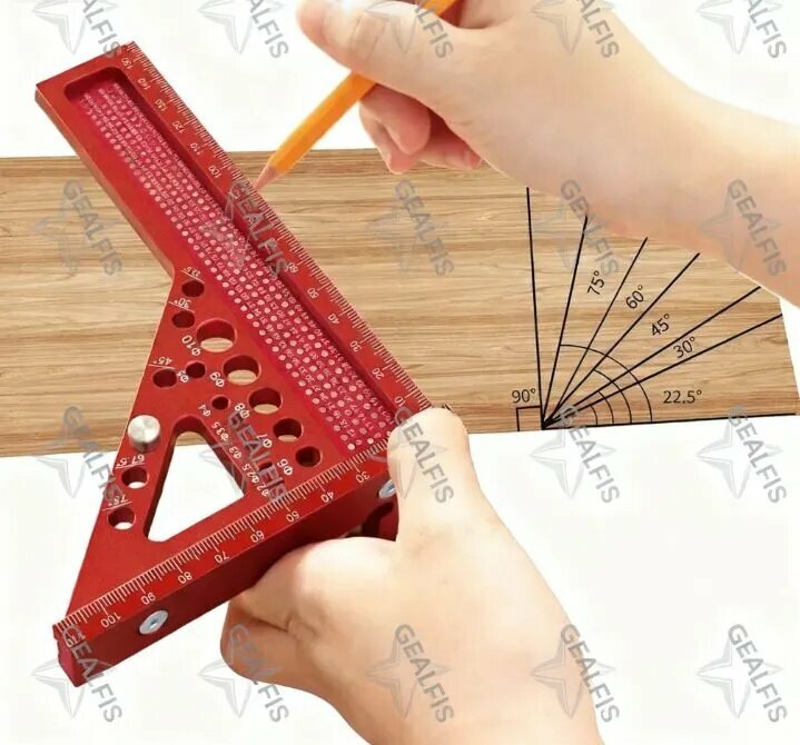 Линейка/угольник строительный 113.1мм х 112мм, Металл