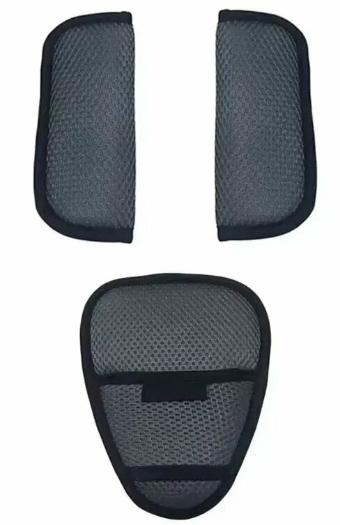 3 шт накладки на ремни автокресла для малышей, мягкие плечевые и паховые подушки для детских стульчиков, колясок и прогулочных ремней безопасности, Серый