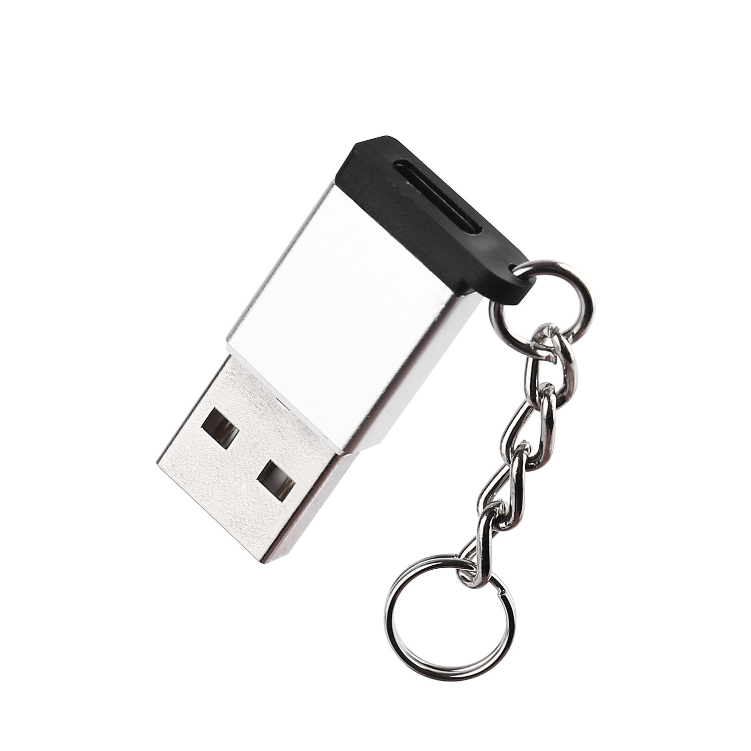USB Type-C к USB-A мужской адаптер в серебряном цвете для зарядки и передачи данных, USB 3.0, PD протокол