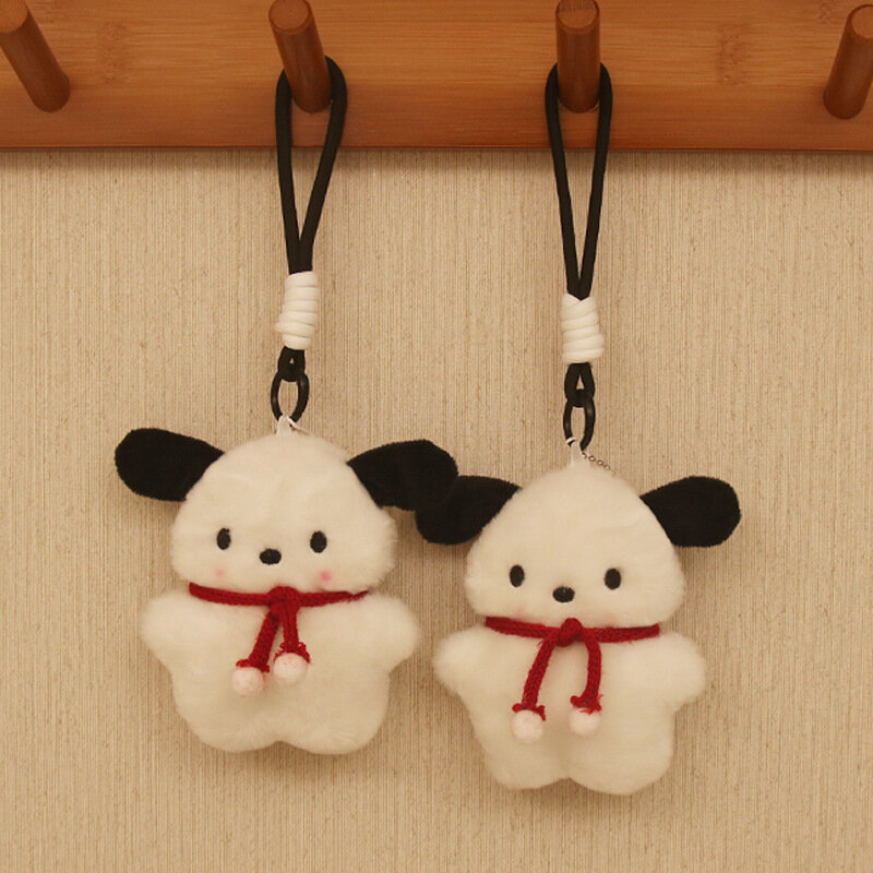 Плюшевая игрушка Чача, брелок для ключей в виде собачки, плюшевый щенок для рюкзака, милый мультяшный брелок, креативный подарок.