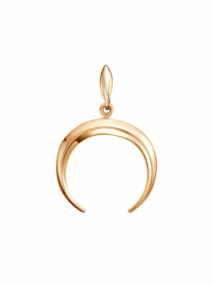 Подвеска, красное золото, 585 проба, фианит