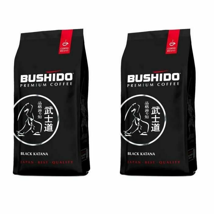 BUSHIDO Кофе в зернах Black Katana, 227 г, 2 шт
