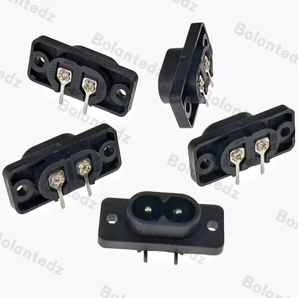 5 шт. Bolantedz C8 мужская розетка черная 2 клеммы 250 В 2,5 А