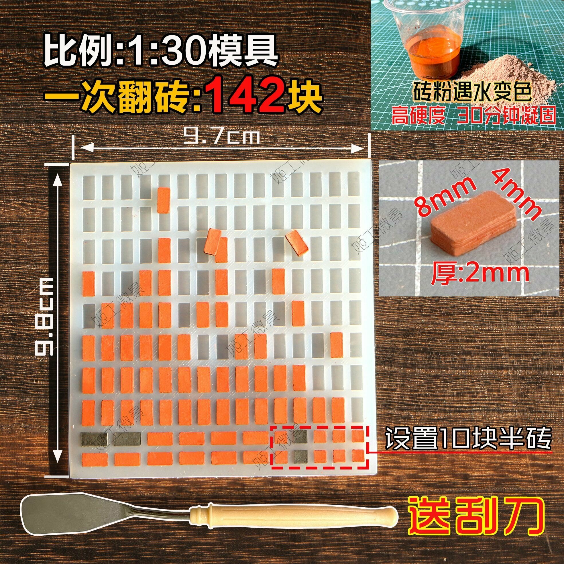 Миниатюрная сцена, силиконовая форма для кирпичей, материалы для строительства старого дома, дизайн для кукольного домика, ручная работа