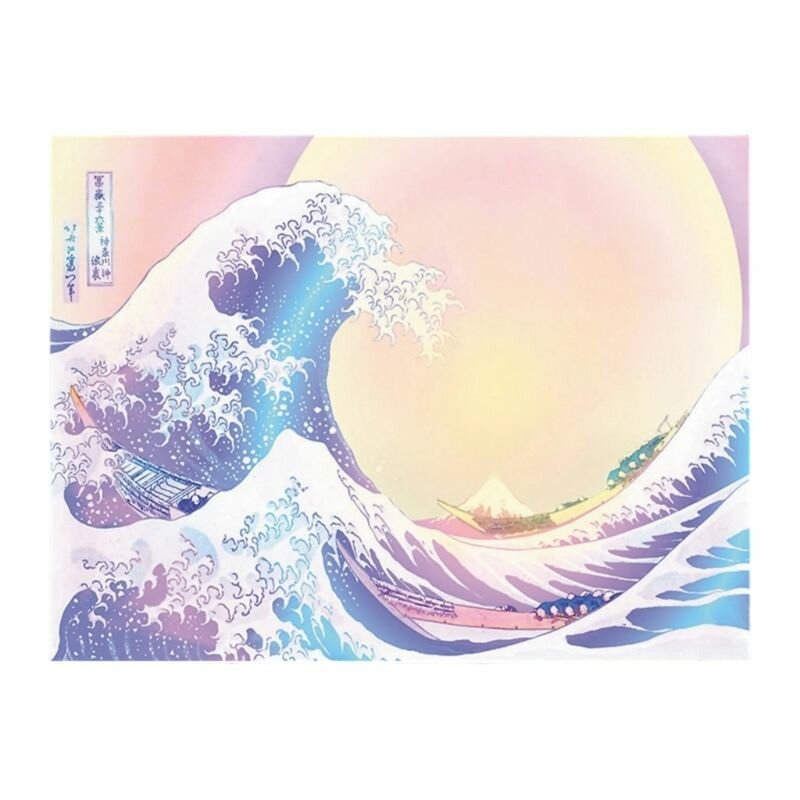 Ткань для украшения комнаты гобеленом в японском стиле-09, матовый стиль серфинга-100x70 см