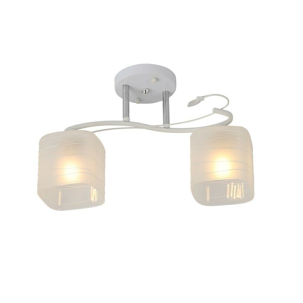 Люстра потолочная Schaffner Cuesta E27 80 Вт 12 кв. м (4310-2 WH)