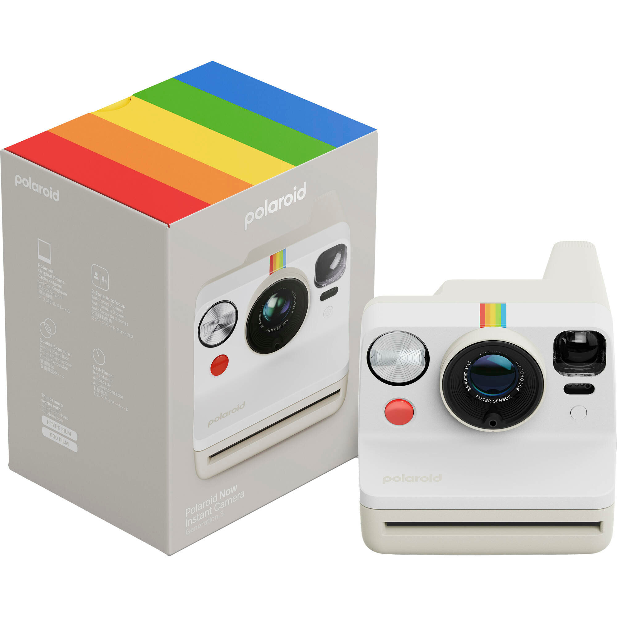Фотоаппарат Polaroid Now Gen 3, белая галька