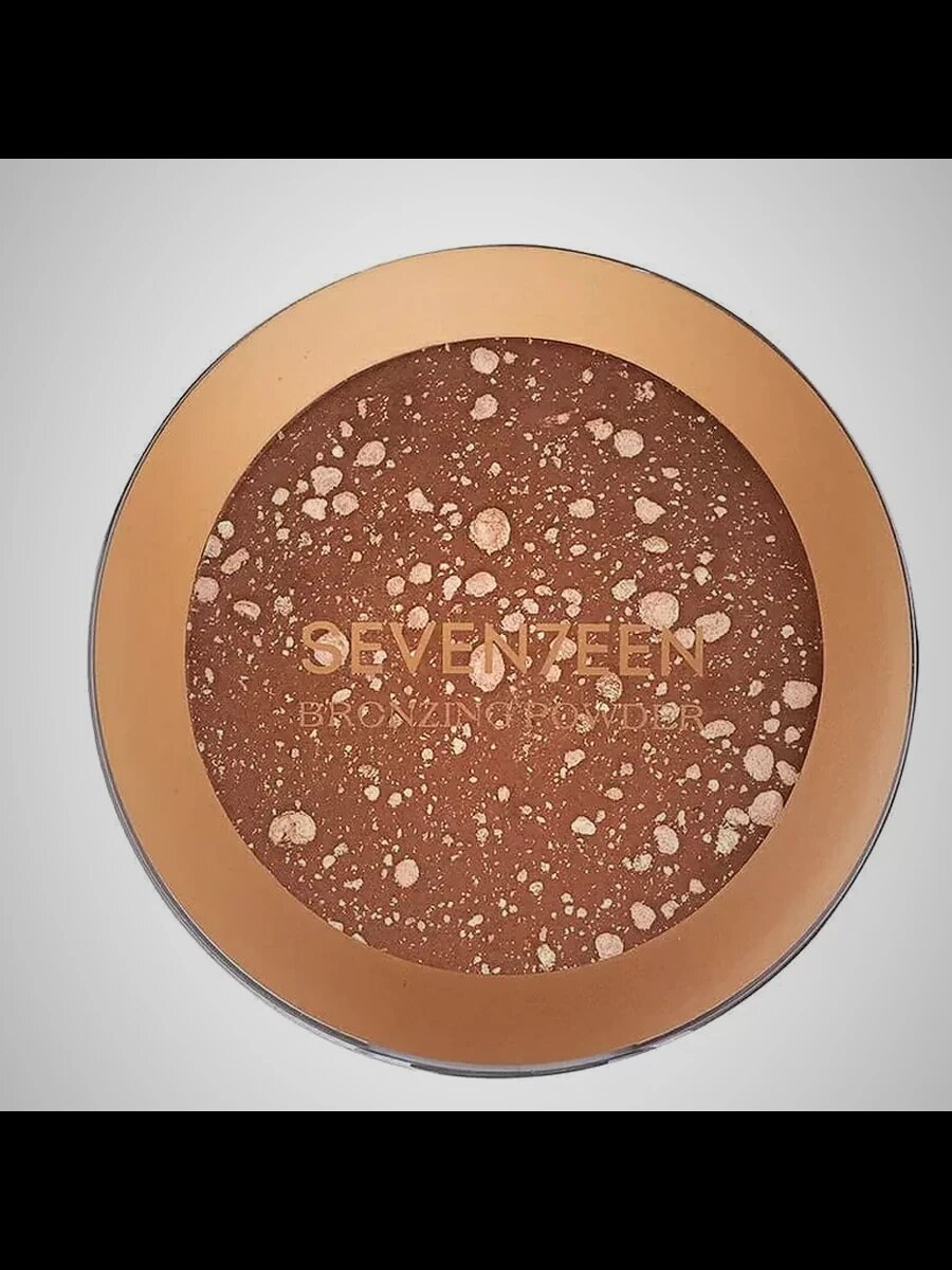 SEVENTEEN BRONZING POWDER, Компактная пудра для лица с бронзирующим эффектом тон 02 Средний загар
