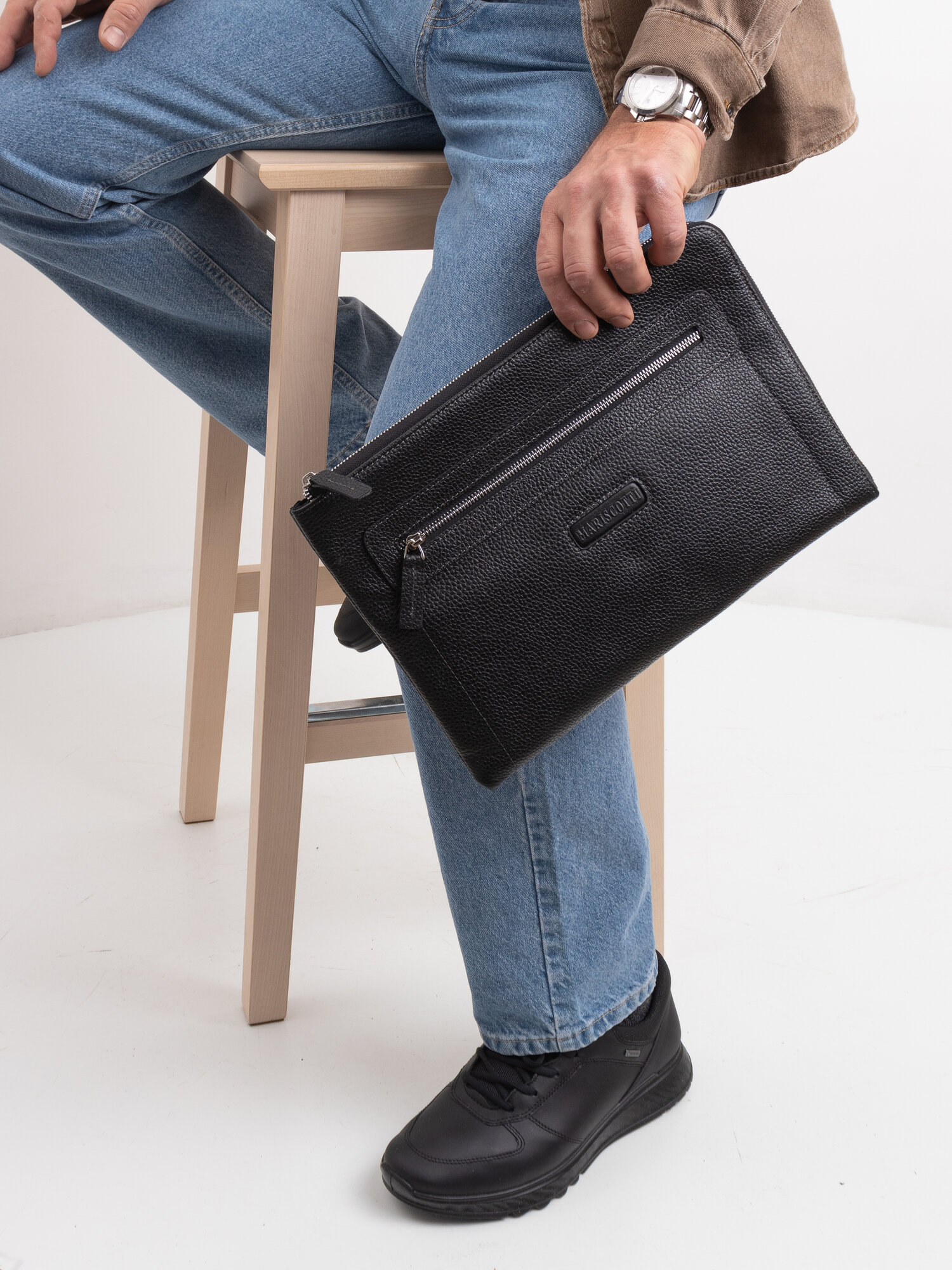 Папка для документов и бумаг из натуральной кожи, деловой стиль, офисная, А4 формат Franchesco Mariscotti 8-135