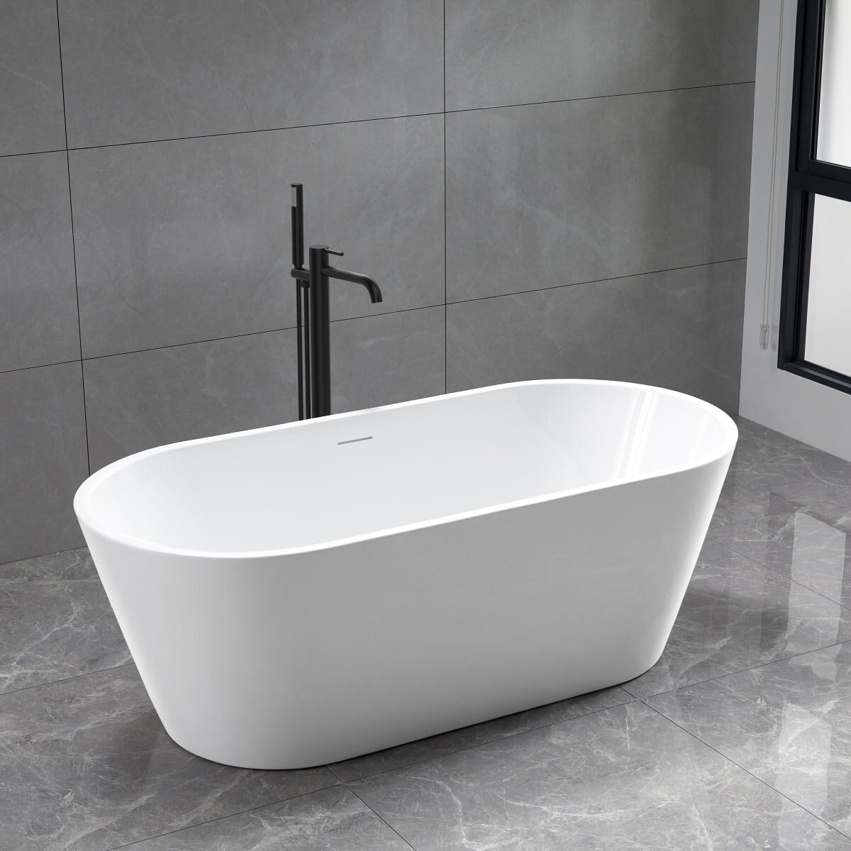 Ванна Акриловая Vincea Vbt-4291-1700, 1700*800*580, Цвет Белый, Щелевой Перелив