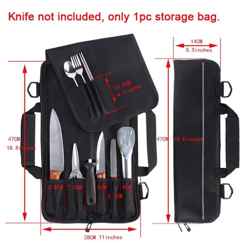 Сумка для ножей шеф-повара Oxford black