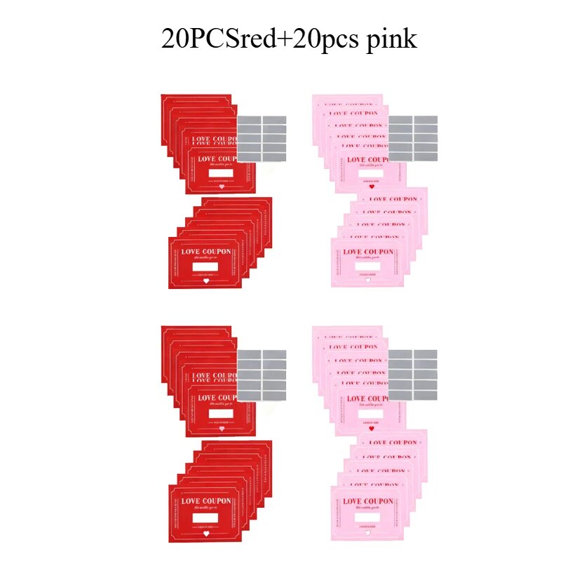 Романтические скретч-купоны для пар Розовый, SET B