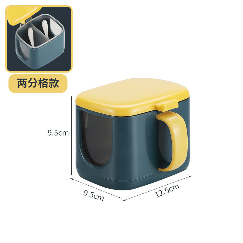 Раздельная коробка для приправ Коробка для приправ в скандинавском контрастном цвете Бытовая многосеточная цельная