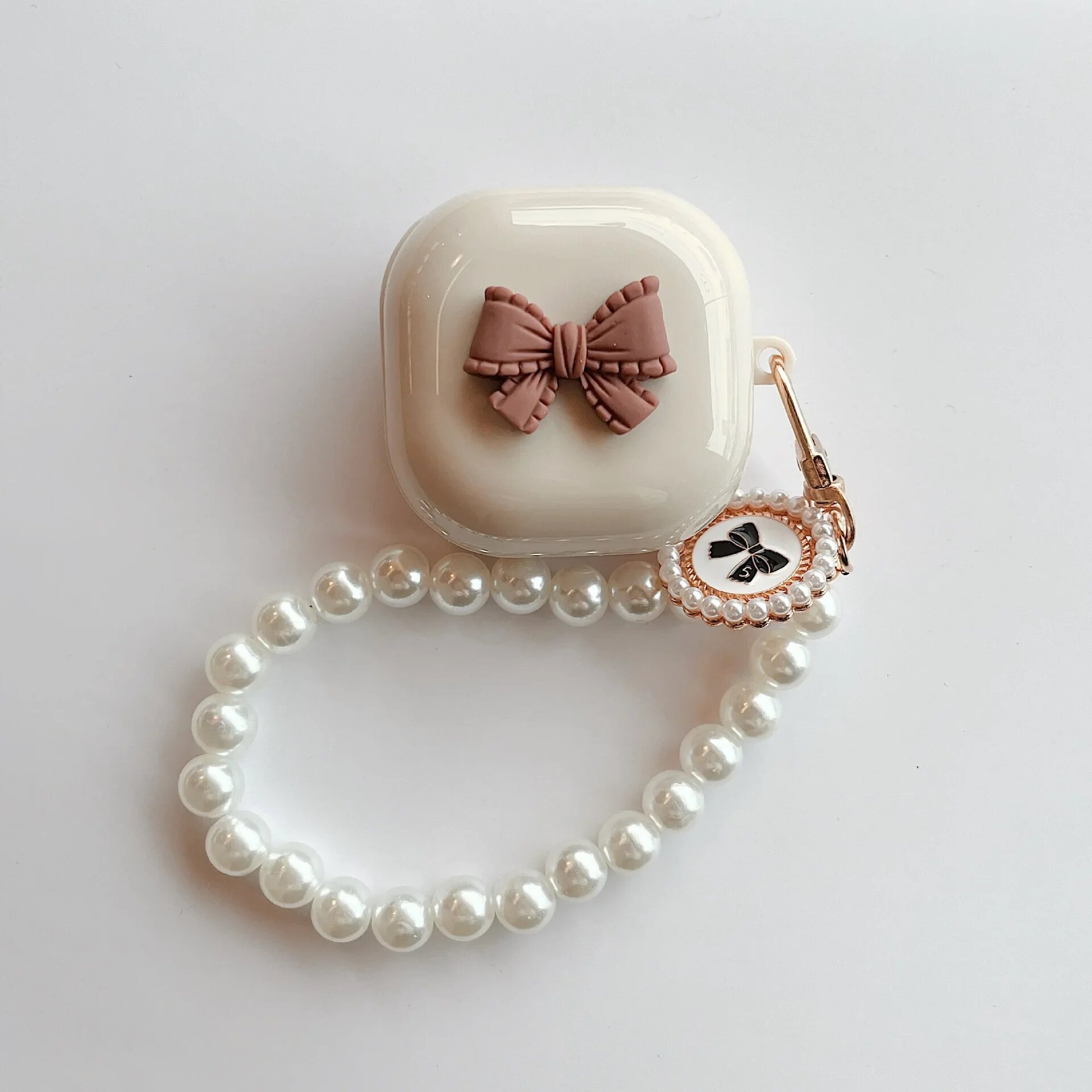 Чехол для наушников с корейским цветком и Bluetooth-гарнитурой для Samsung Galaxy Buds Pro Live 2 Buds2 Pro FE, сумки для наушников с брелоком